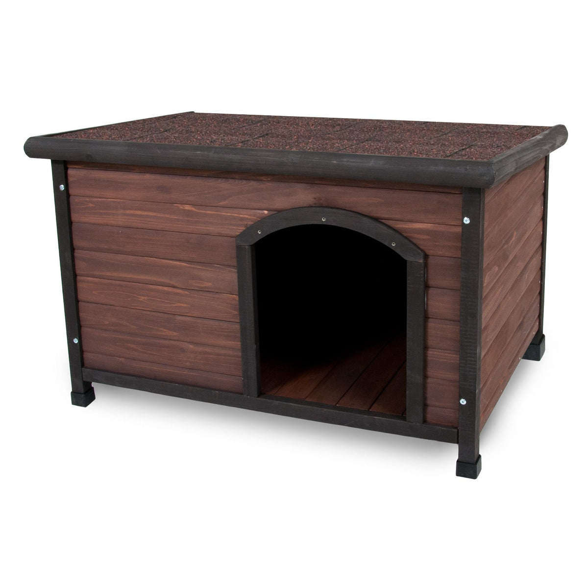 Aspen Pet Ruff Hauz Offset Wood Dog House – Pet Crates Direct