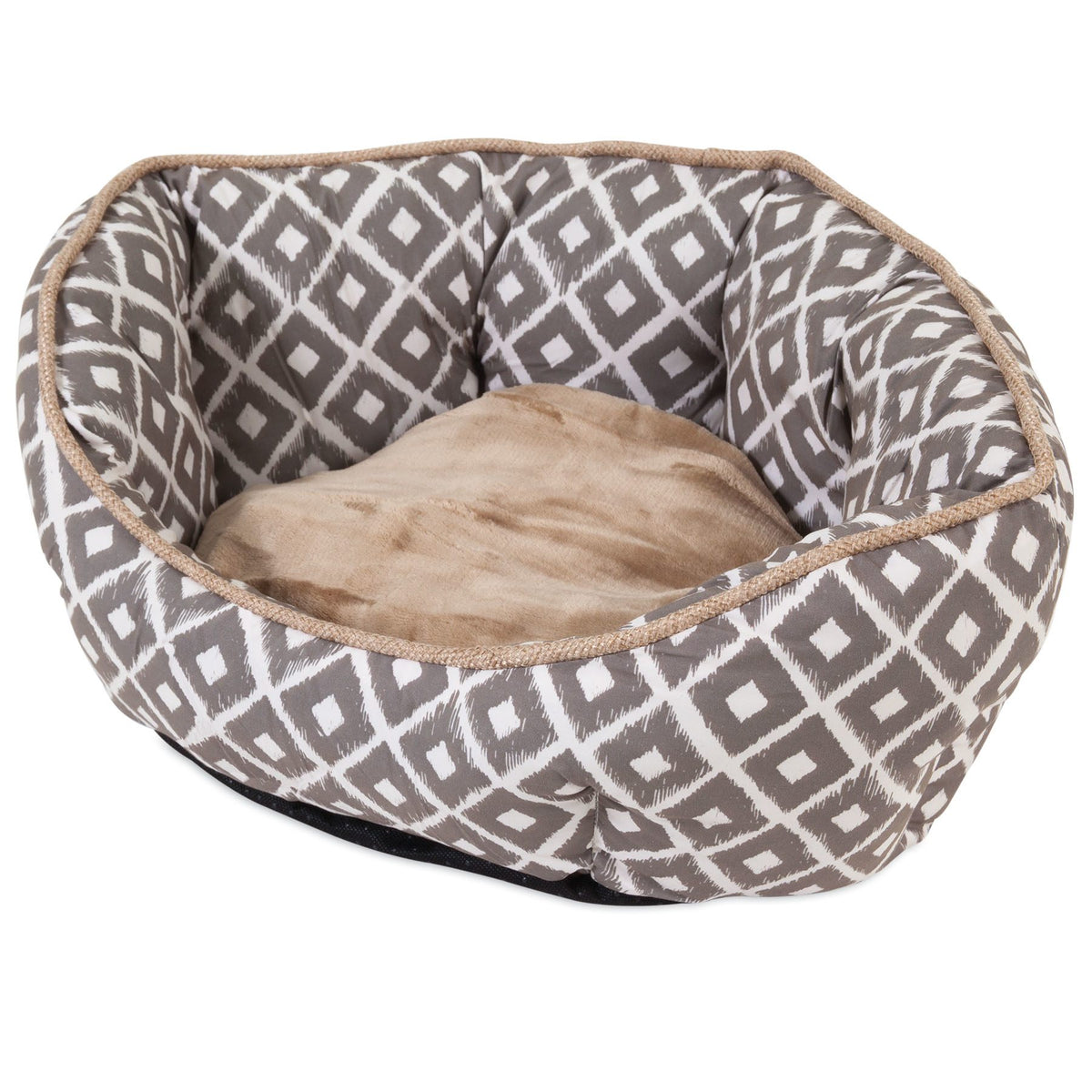 SnooZZy IKAT Clamshell Bed - Gray – Pet Crates Direct